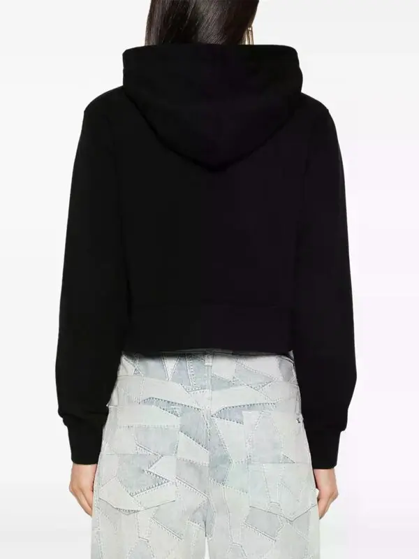 Palm Angels Logo Embroidered Cotton Hoodie