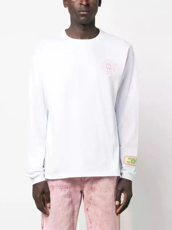Gcds Surfing Wirdo Graphic-print T-shirt - White