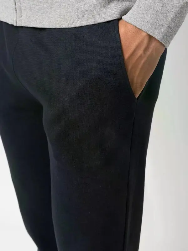 Corneliani Drawstring Cotton Track Pants - Blue