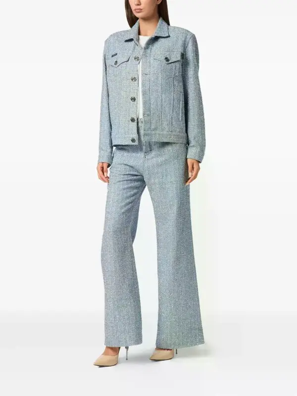 Philipp Plein Textured Cropped Jacket
