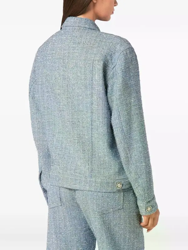 Philipp Plein Textured Cropped Jacket
