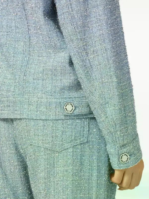 Philipp Plein Textured Cropped Jacket