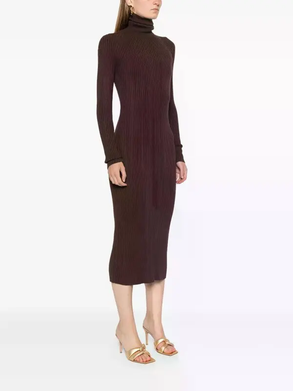 TWINSET Ribbed Knit Midi Dress