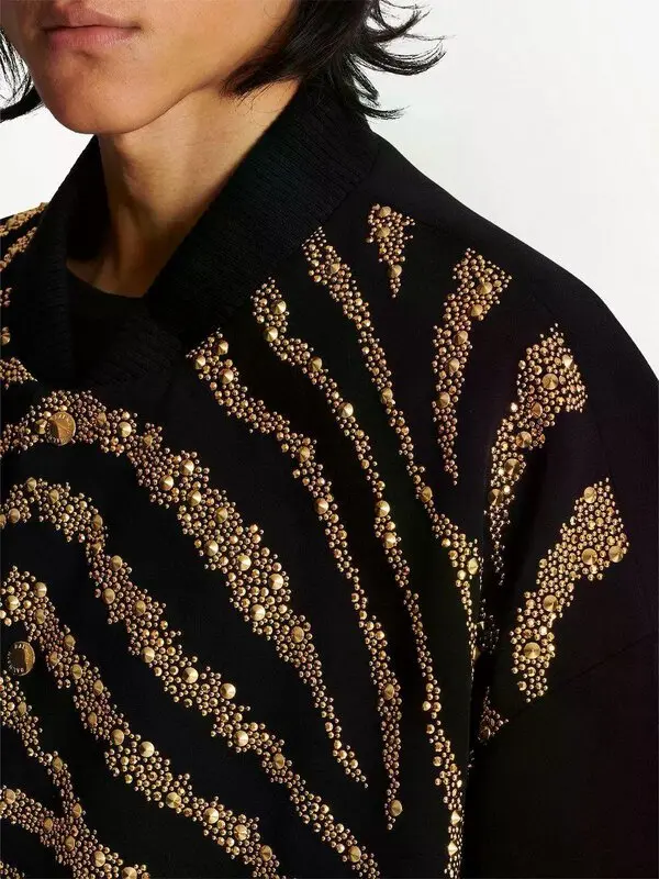 Balmain Metallic Zebra-print Jacket