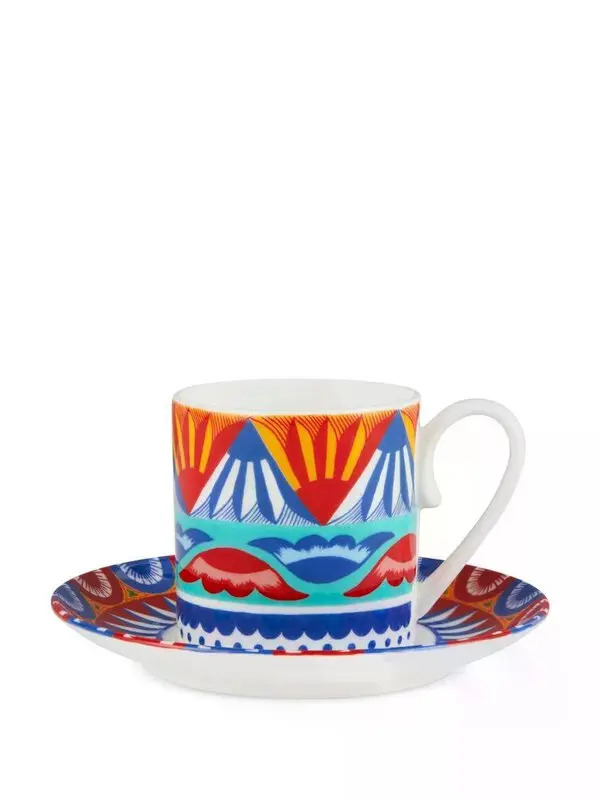 Dolce & Gabbana Geometric-pattern Porcelain Espresso-set