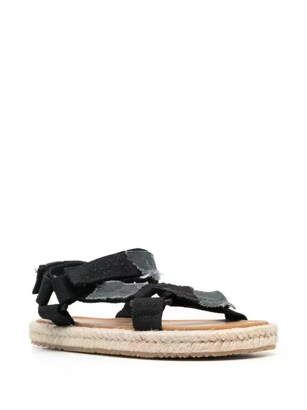 MAISON MARGIELA Patchwork Hiking Sandals - Black