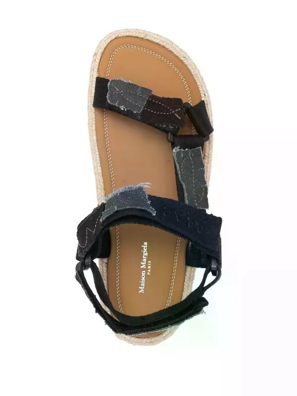 MAISON MARGIELA Patchwork Hiking Sandals - Black
