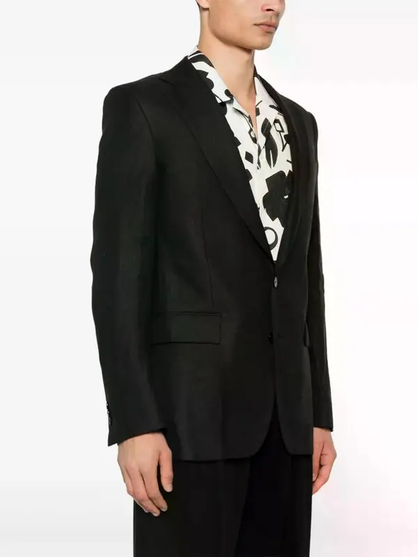 FURSAC Linen Blazer - Black