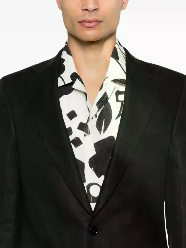 FURSAC Linen Blazer - Black
