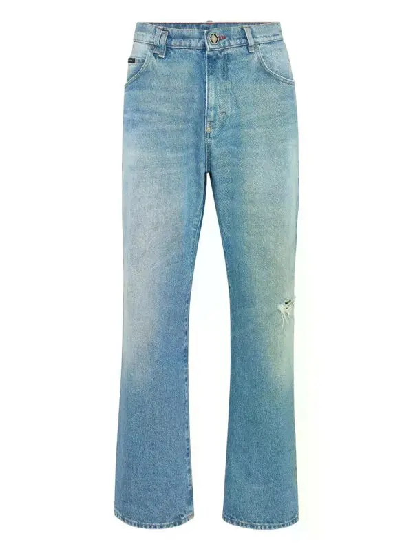 Philipp Plein Logo-patch Straight-leg Jeans