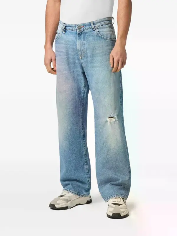 Philipp Plein Logo-patch Straight-leg Jeans