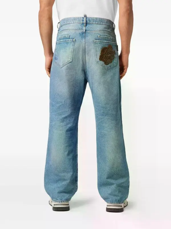 Philipp Plein Logo-patch Straight-leg Jeans
