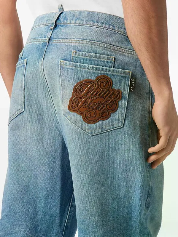 Philipp Plein Logo-patch Straight-leg Jeans