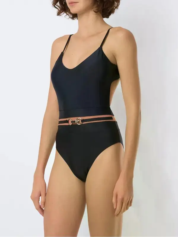 AMIR SLAMA Belted Open Back One-piece
