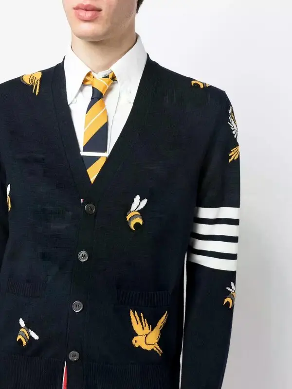 Thom Browne 4-bar Stripe Cardigan