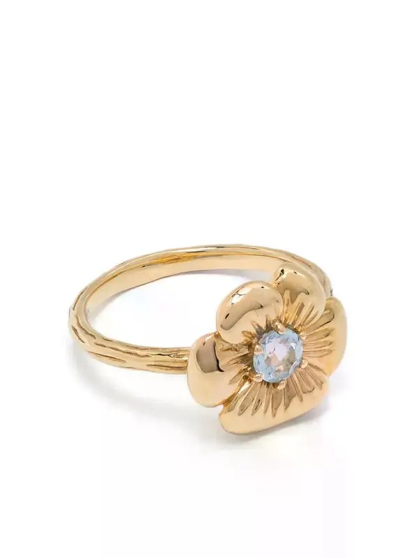 AURÉLIE BIDERMANN 18kt Yellow Topaz Bouquet Ring - Gold