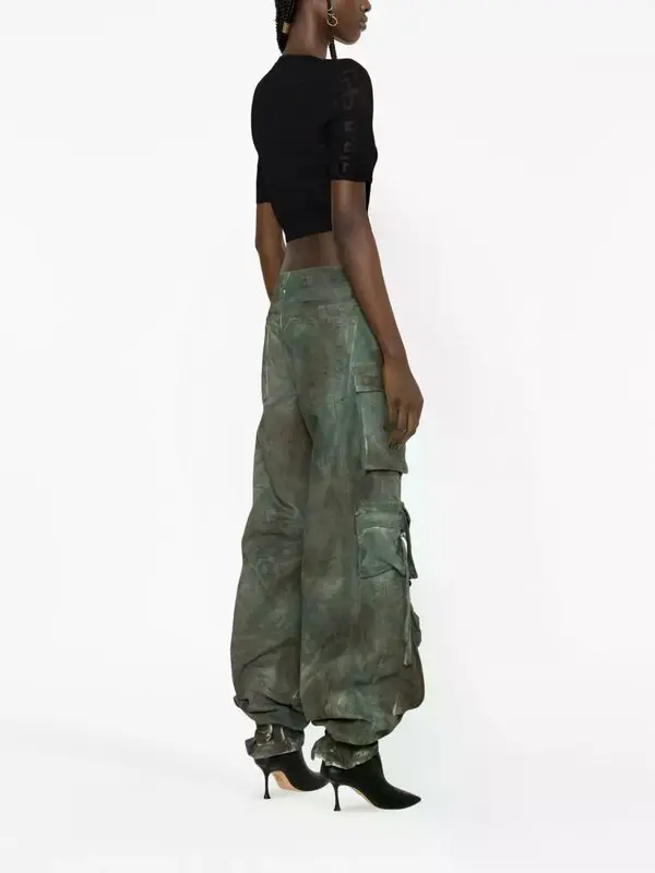 Attico Camouflage Cargo Jeans