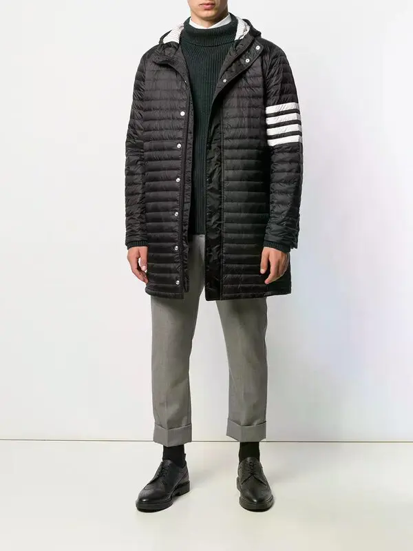 Thom Browne 4-bar Padded Coat - Black