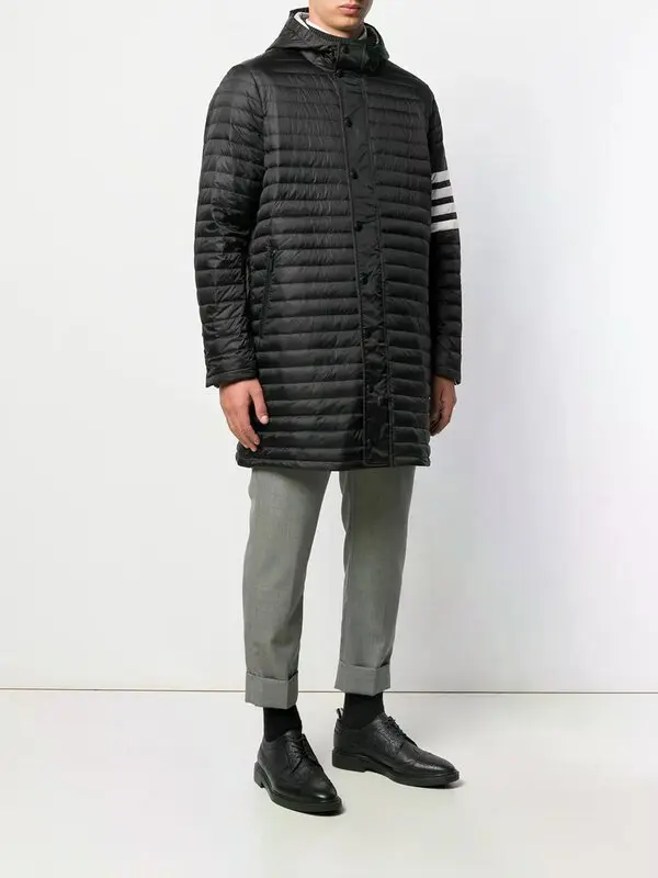 Thom Browne 4-bar Padded Coat - Black