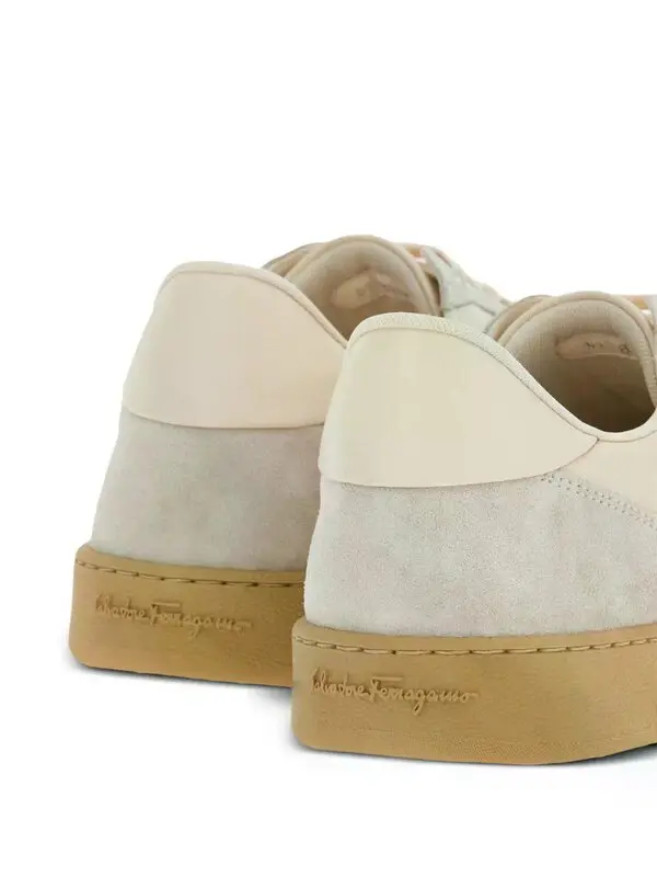FERRAGAMO Logo-debossed Low-top Sneakers - White