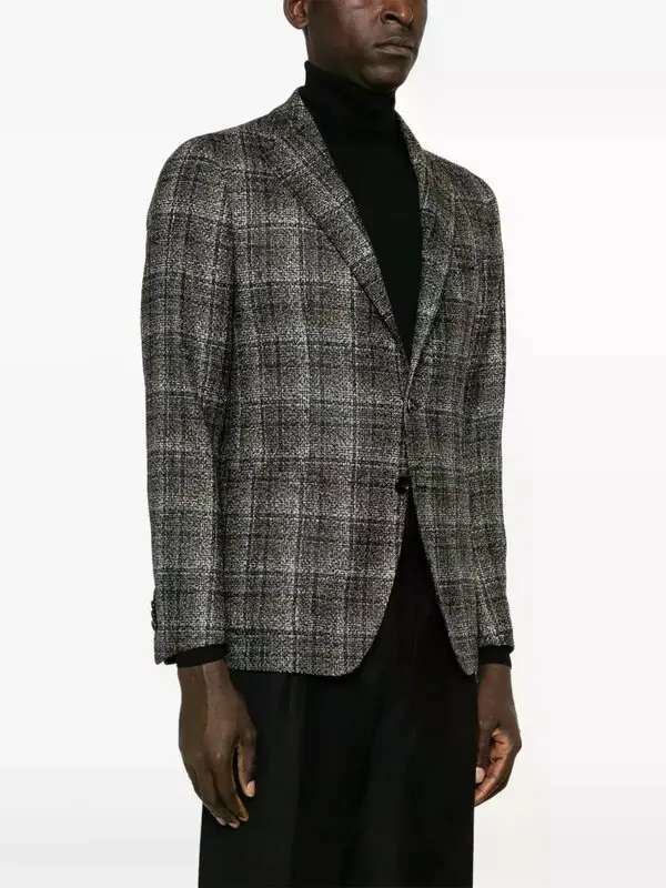 Tagliatore Tweed Blazer - Black
