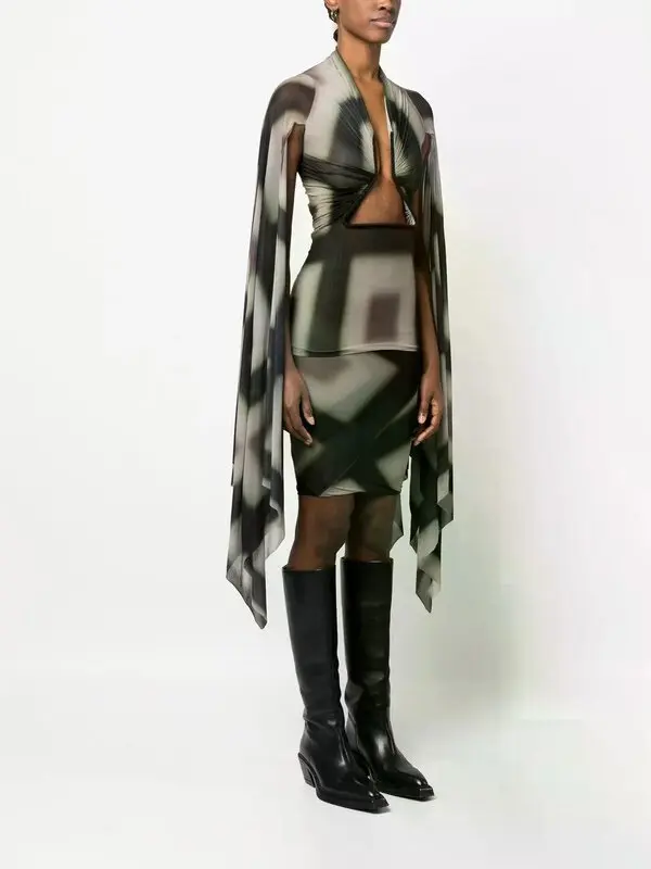 Rick Owens Semi-sheer Draped Top