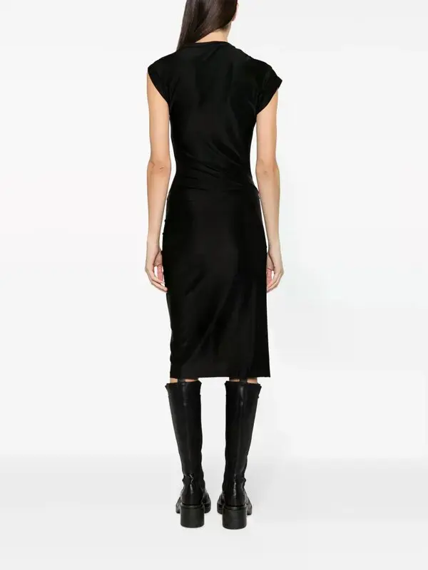 Rabanne Asymmetric Draped Midi Dress