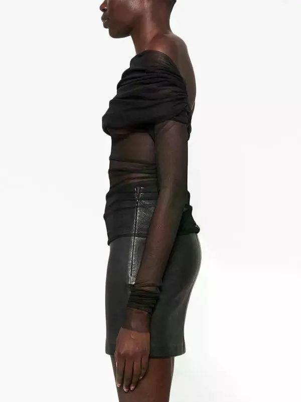 Christopher Esber Veiled Silk Top - Black