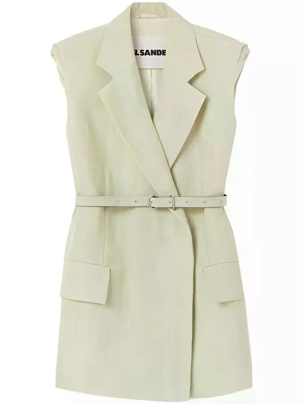 JIL SANDER Belted Tailored Gilet