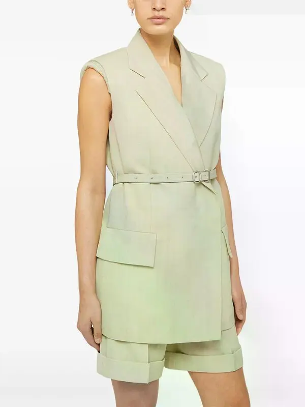 JIL SANDER Belted Tailored Gilet