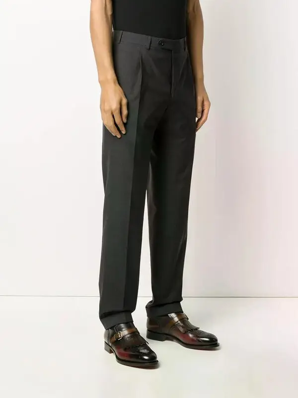 Canali Straight-fit Tailored Trousers - Blue