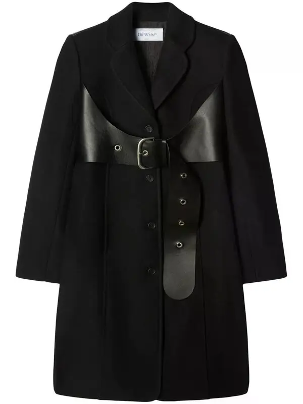 Off-White Belted Single-breasted Coat