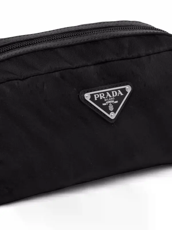 Prada Logo Plaque Wash Bag