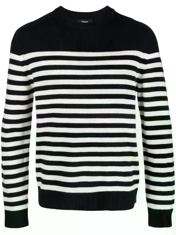 Theory Latho Striped Cotton Jumper