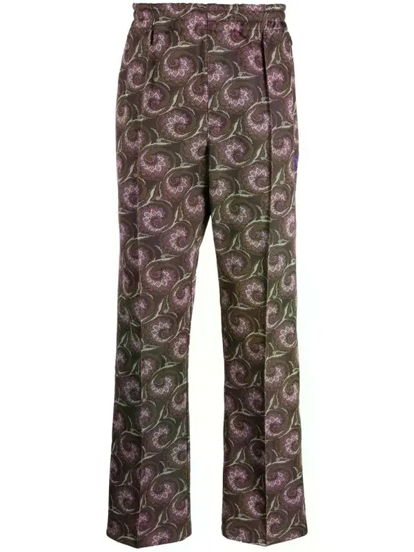 Needles Pintuck Bold-checked Trousers - Brown