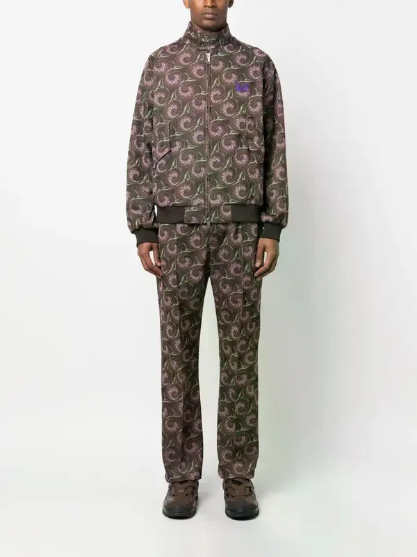 Needles Pintuck Bold-checked Trousers - Brown