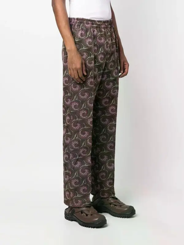 Needles Pintuck Bold-checked Trousers - Brown