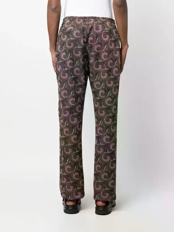 Needles Pintuck Bold-checked Trousers - Brown