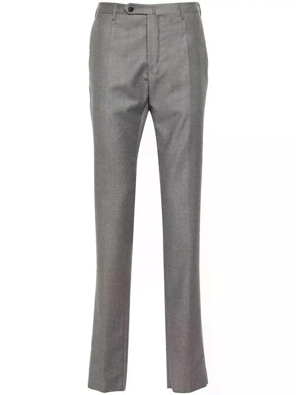 Incotex Tapered Virgin Wool Trousers - Grey