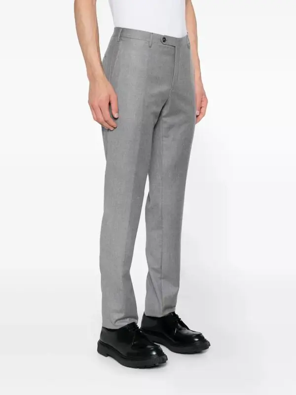 Incotex Tapered Virgin Wool Trousers - Grey