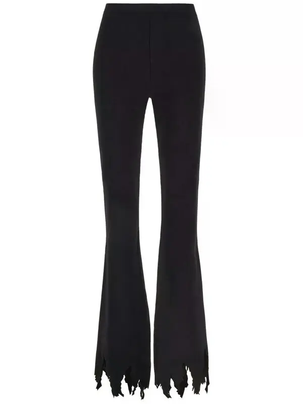 JW Anderson Shredded-hem Flared Trousers