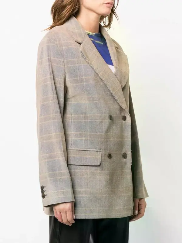 Alexander McQueen Check Print Blazer