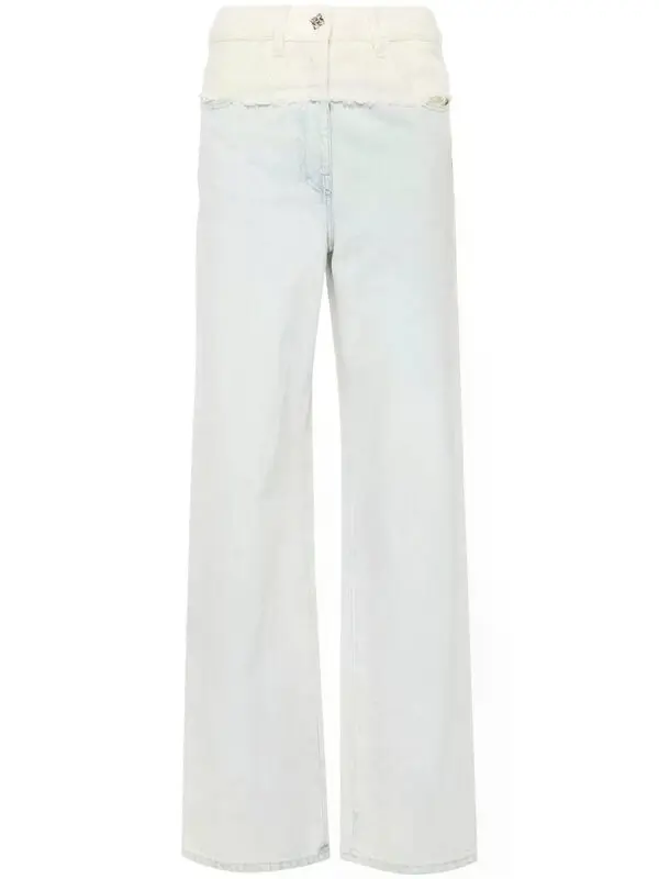 Givenchy 4g Liquid-button Tweed-panel Jeans