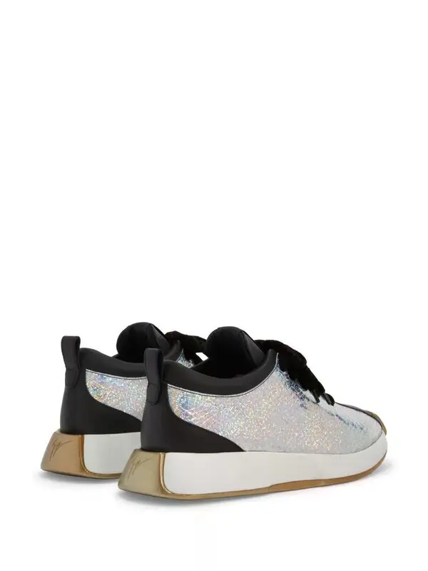 GIUSEPPE ZANOTTI Ferox Lace-up Low-top Sneakers - Silver