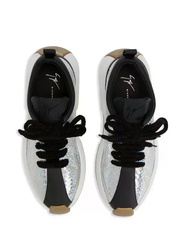 GIUSEPPE ZANOTTI Ferox Lace-up Low-top Sneakers - Silver