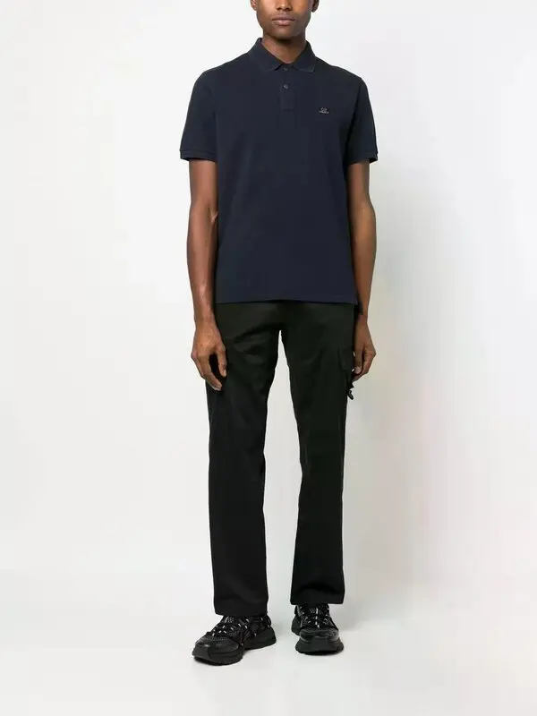 C.P. COMPANY Cotton Polo Shirt - Blue