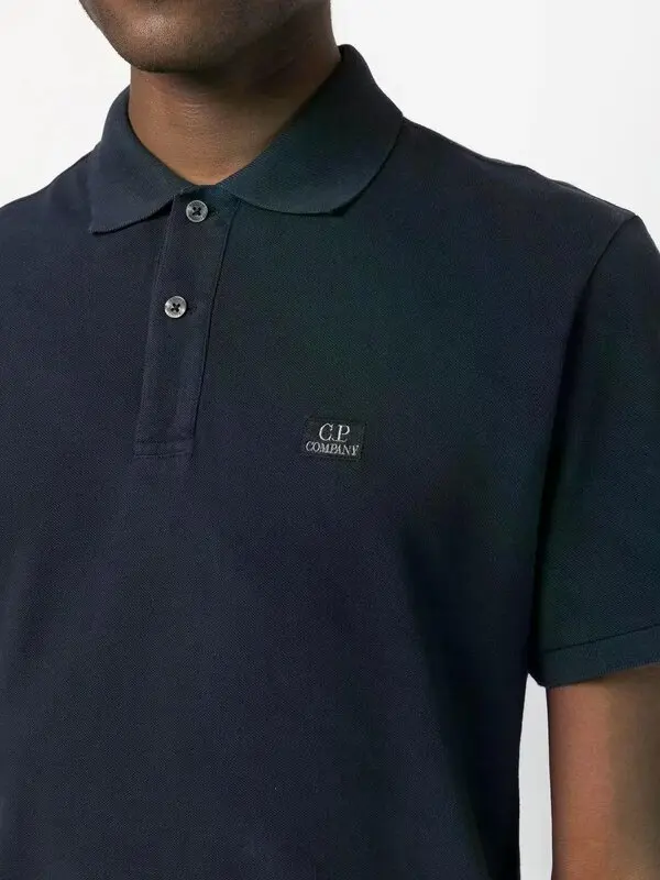 C.P. COMPANY Cotton Polo Shirt - Blue