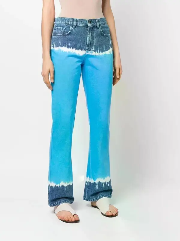 Alberta Ferretti Tie-dye Flared Jeans
