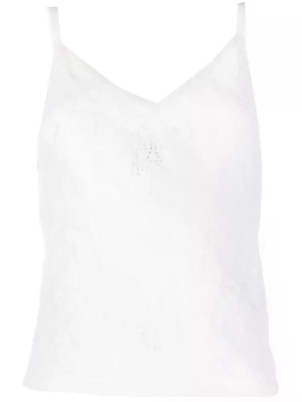 BARRIE Spaghetti-strap Cashmere Top