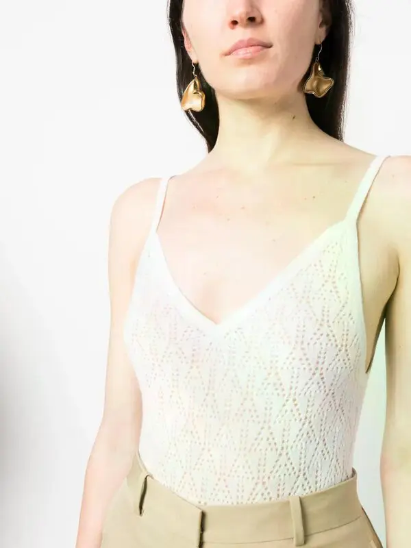 BARRIE Spaghetti-strap Cashmere Top